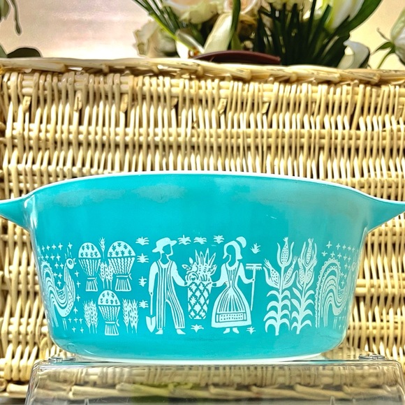 Pyrex | Kitchen | Vintage Turquoise Pyrex 475 B 25 Quart Amish ...